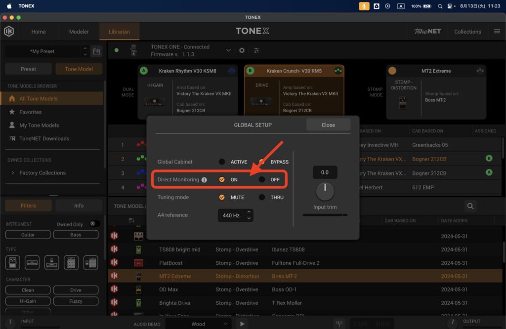 TONEX ONEをオーディオインターフェイスとして使う設定方法 | 弾遊ブログ